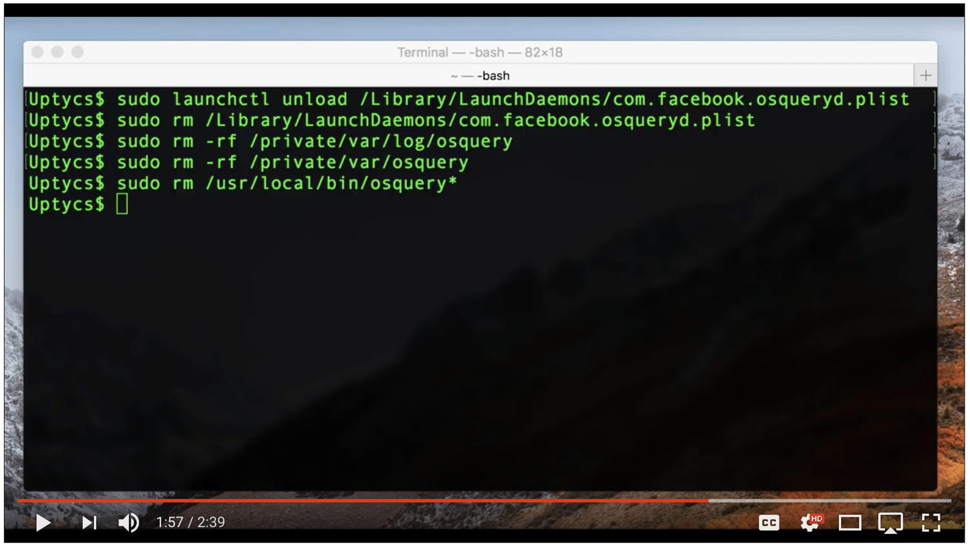 How to Uninstall Osquery From MacOS in 4 steps [Video]