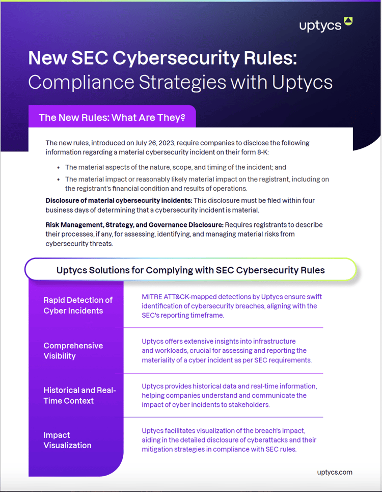 New SEC Cybersecurity Rules: Uptycs' Compliance Strategies New SEC Cybersecurity Rules: Uptycs' Compliance Strategies