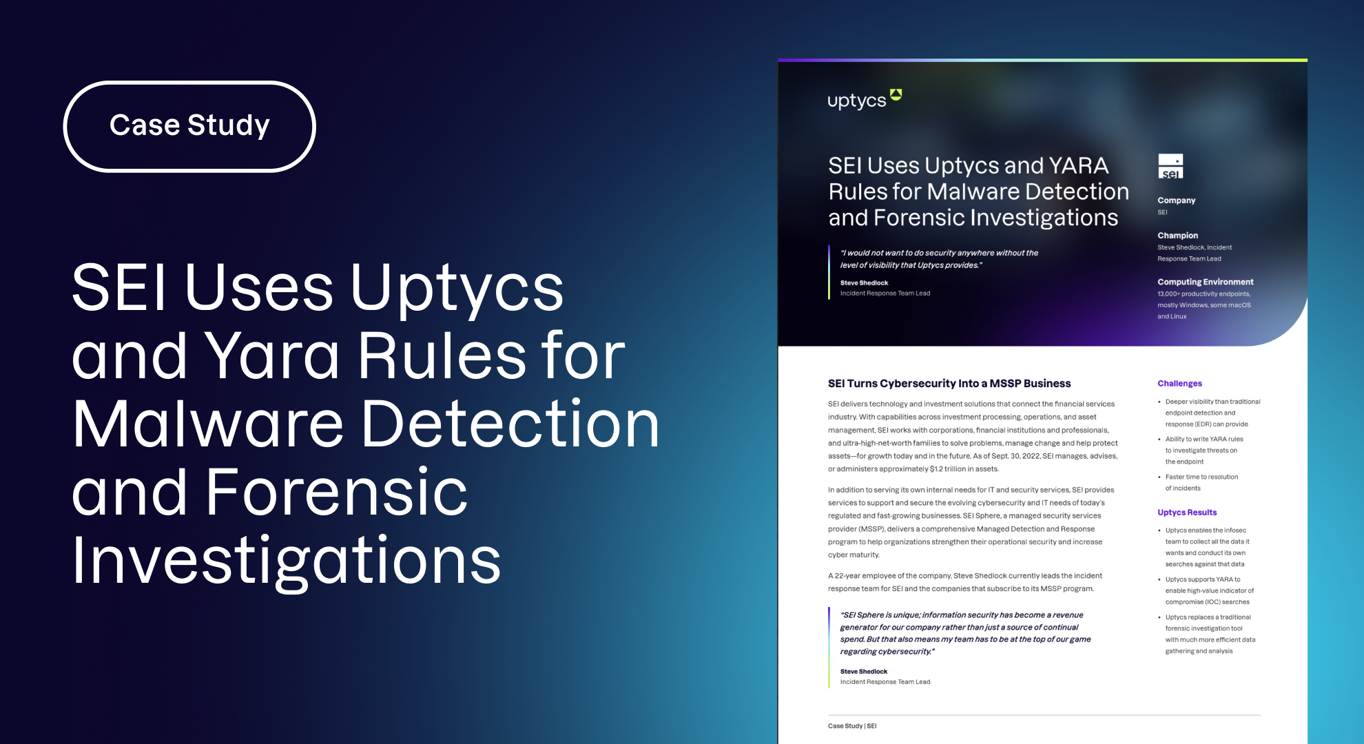Case Study | SEI Uses Uptycs for Malware Detection & Investigations