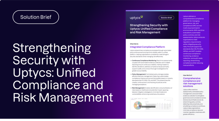 Risk and Compliance Management | Uptycs